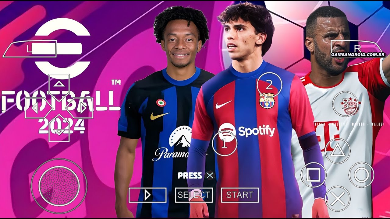 EFOOTBALL PES 2024 PPSSPP ATUALIZADOS COM ÚLTIMAS TRANSFERÊNCIAS CAMERA ...