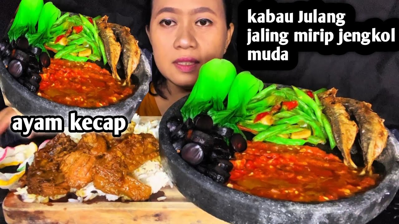 AYAM KECAP IKAN ASIN SAMBEL LALAPAN KABAU JULANG JALING‼️ TUMIS BUNCIS ...