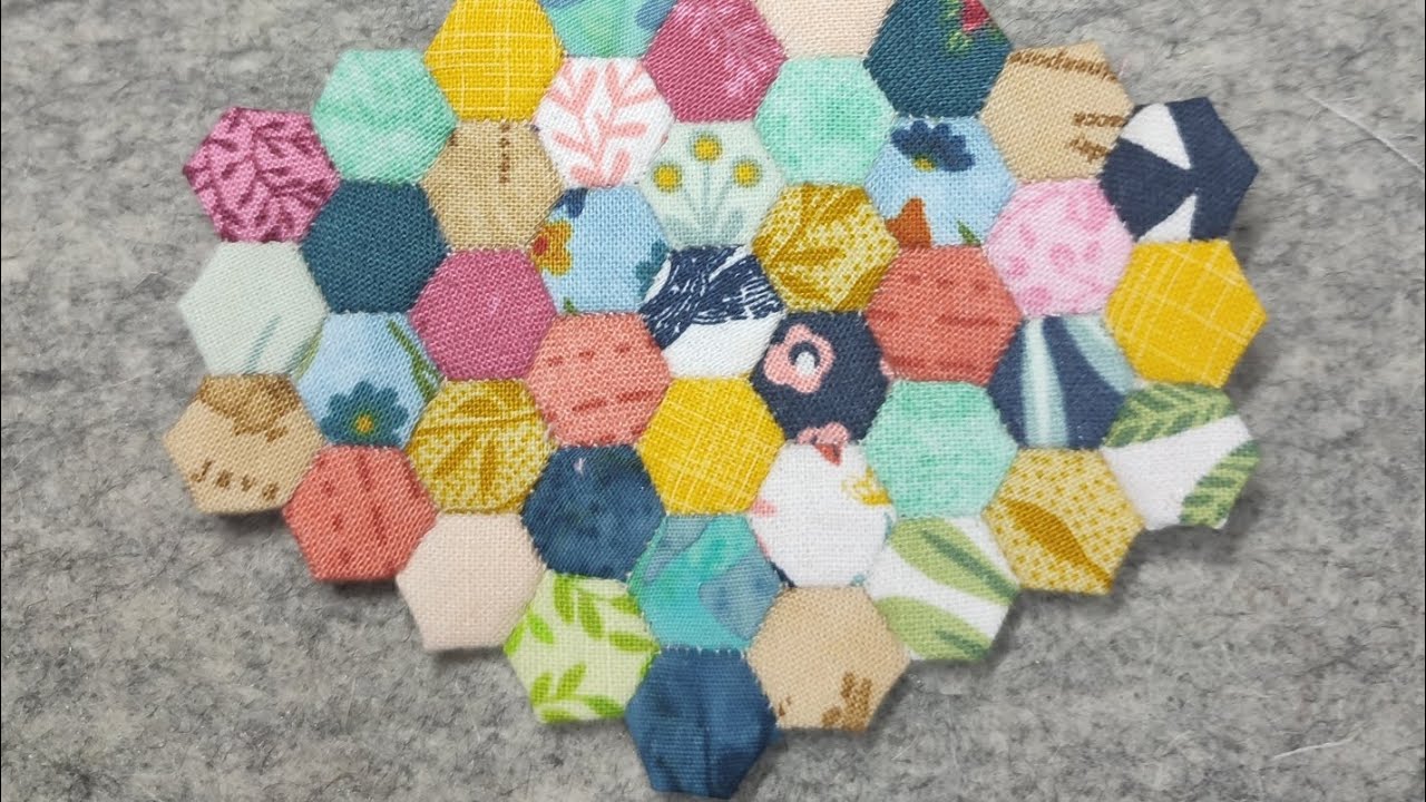 English Paper Piecing-Reto mini hexies de 1/4" - YouTube