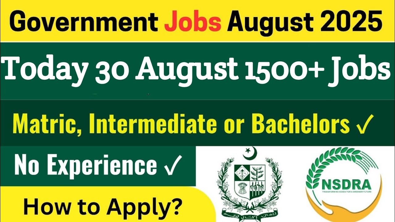 Today 30 August ‎Job Vacancy 2025 | Government Job Vacancy 2025 | New ...