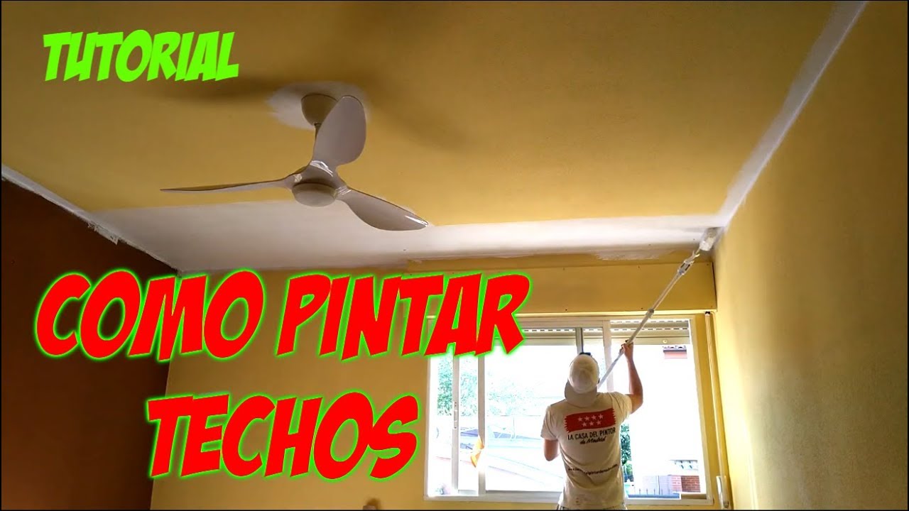 COMO PINTAR TECHOS CON RODILLO - TUTORIAL PINTAR TECHOS Y CIELO RASO ...
