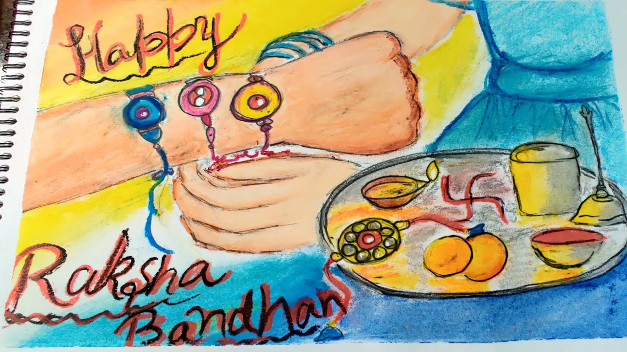 Raksha Bandhan Special Drawing | LKtalents | Drawing With Oil Pastel ...