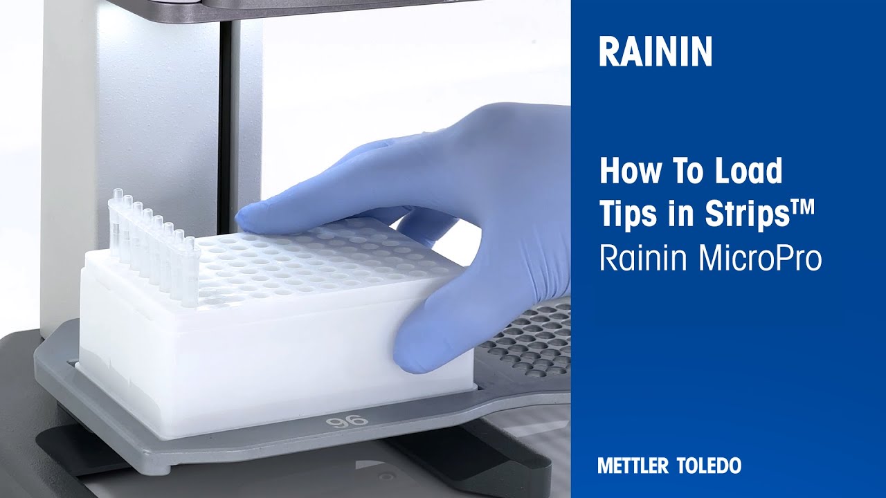 How to Load Tips in Strips | Rainin MicroPro | Load Strips in Any Position | 96-Channel Pipette ...