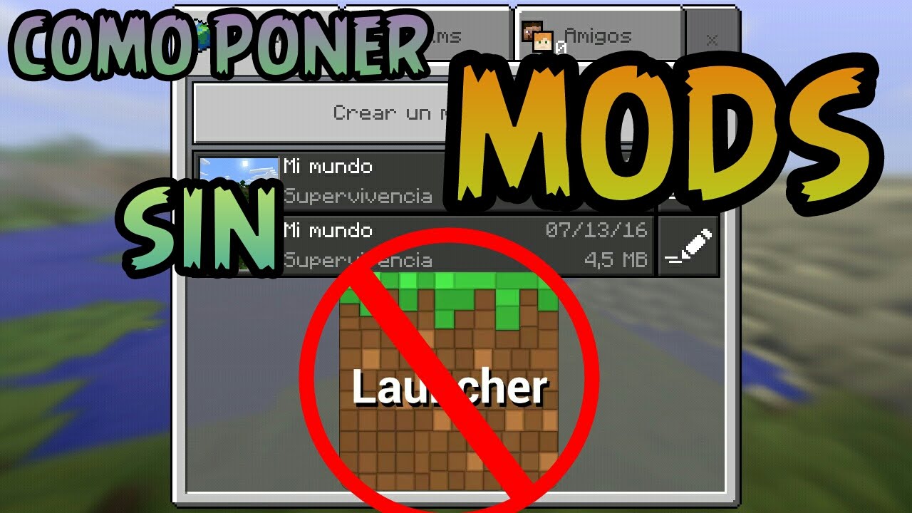 COMO PONER MODS Y TEXTURAS SIN BLOCK LAUNCHER - YouTube