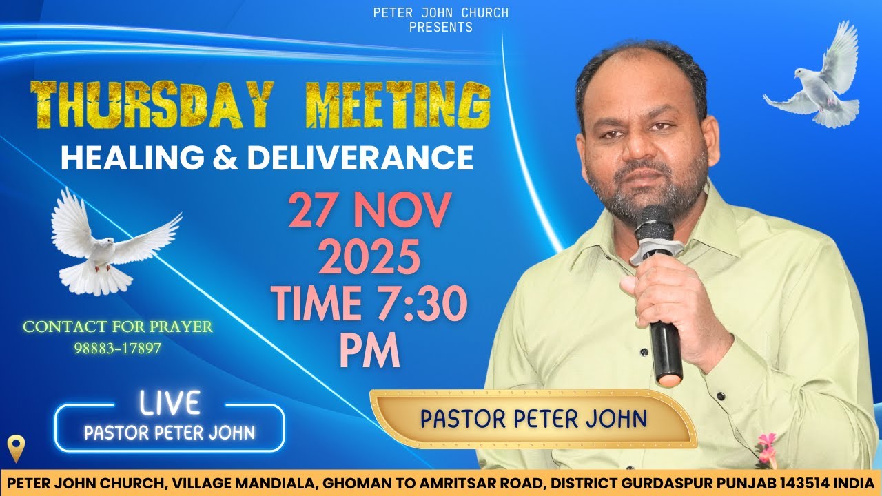 27 Nov 2025 || Thursday Meeting || Peter John Church Live - YouTube