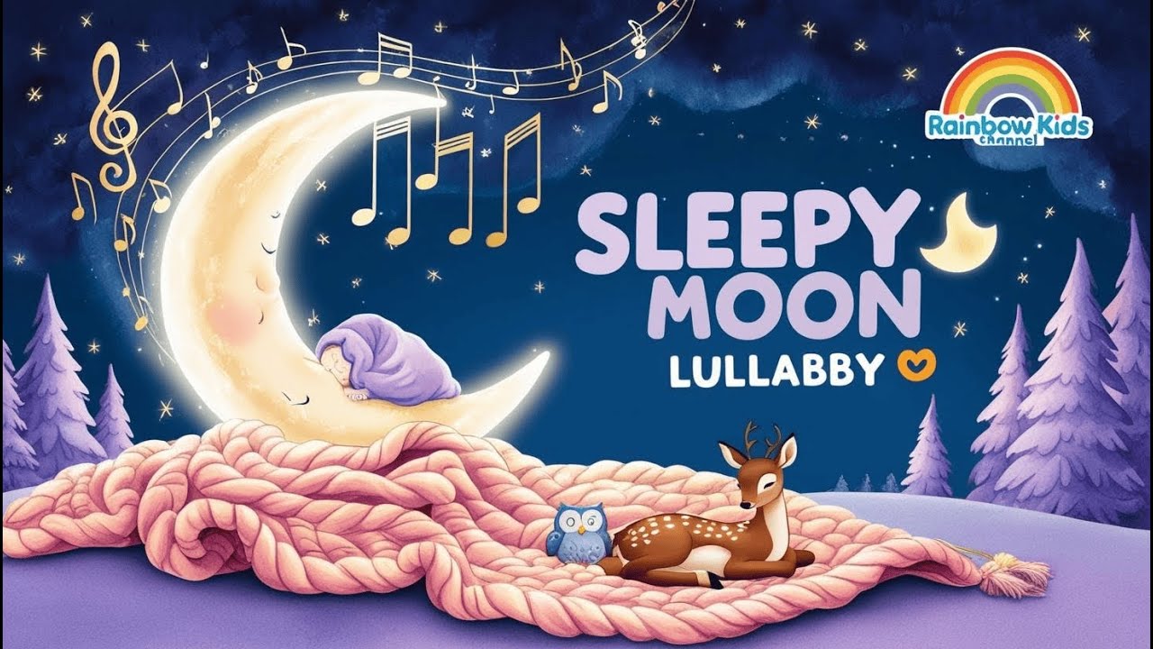 Sleepy Moon Lullaby 🌙 Baby Sleep Music with Soothing Animation ...