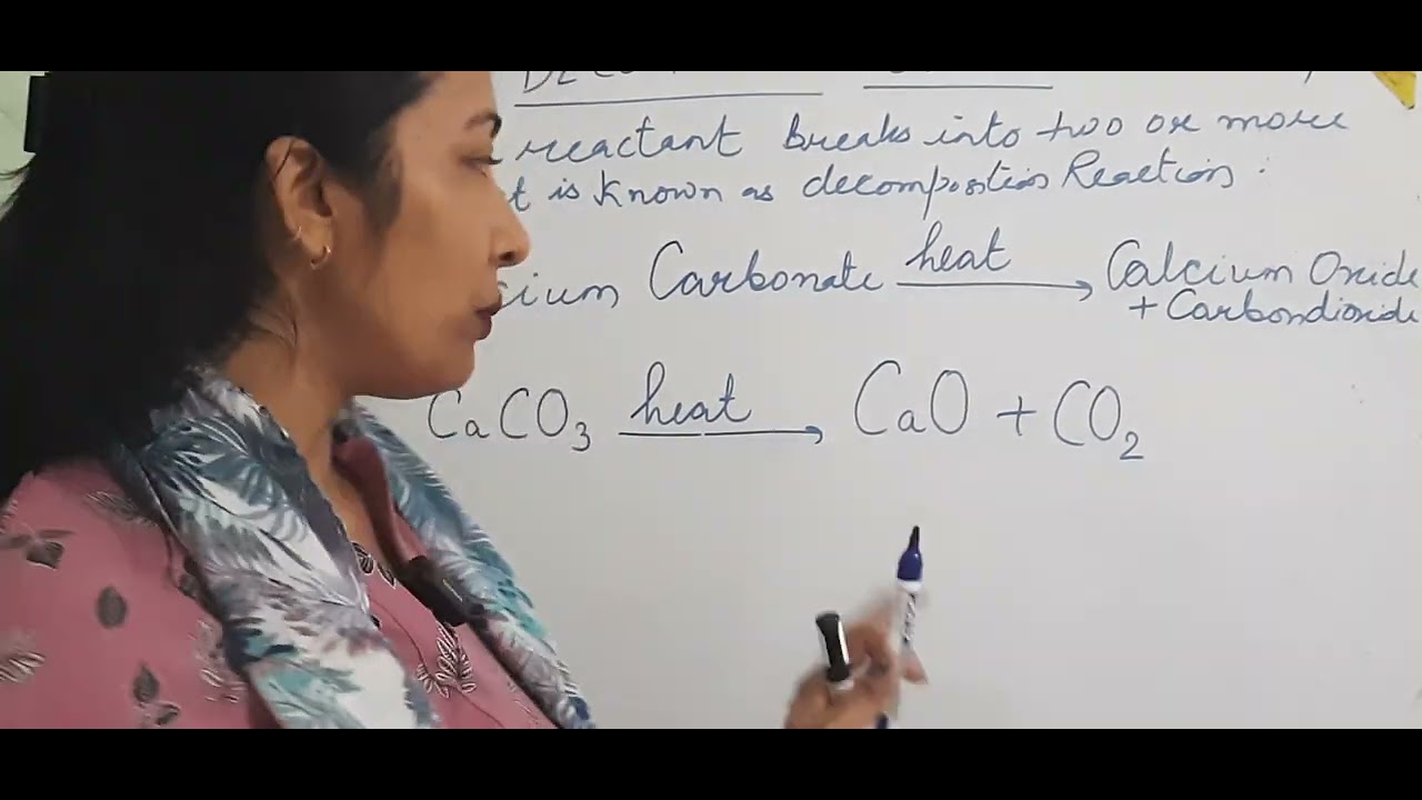 Decomposition reaction class10 chapter 6 - YouTube