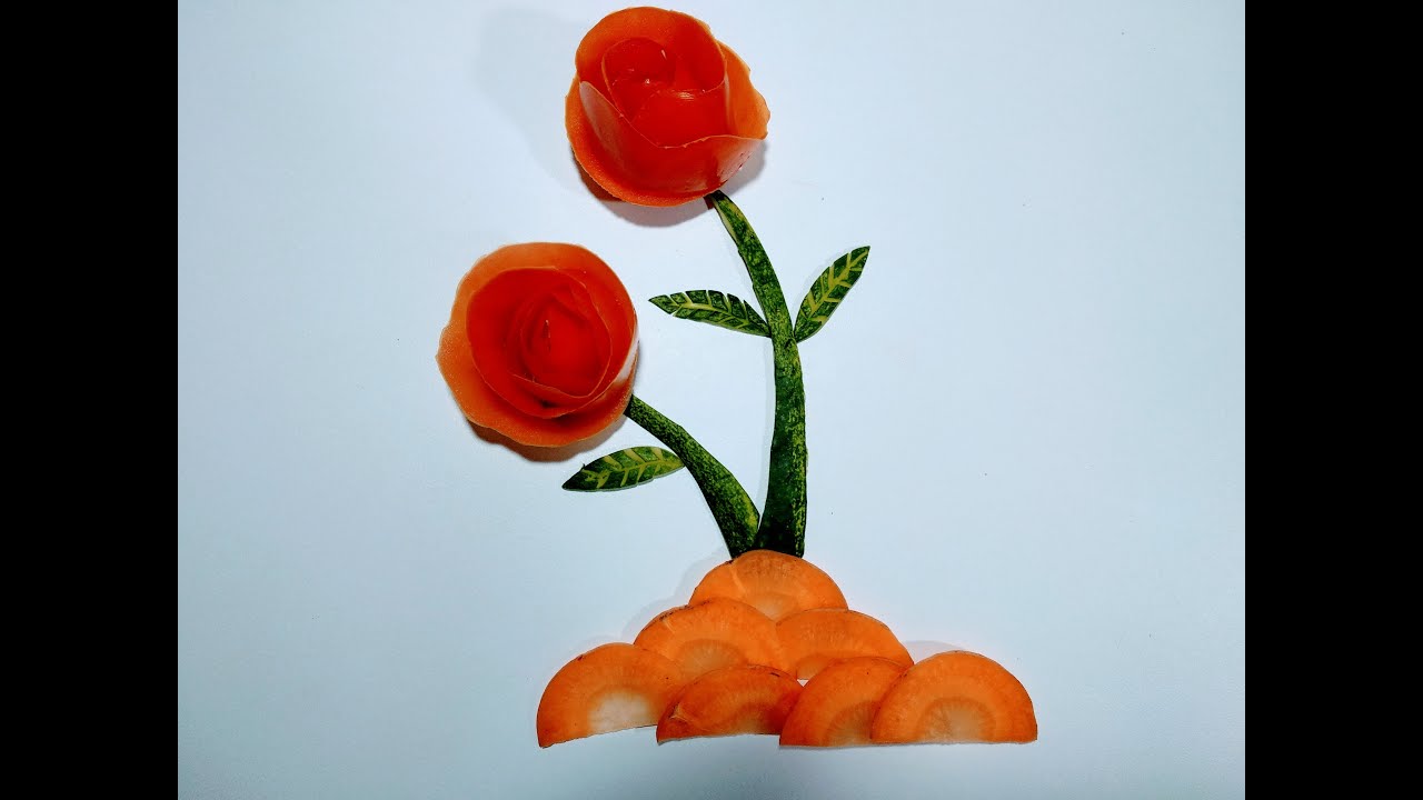 HOW TO MAKE ROSE AT TOMATO CUT ! || TOMATO CUT GARNISH || - YouTube