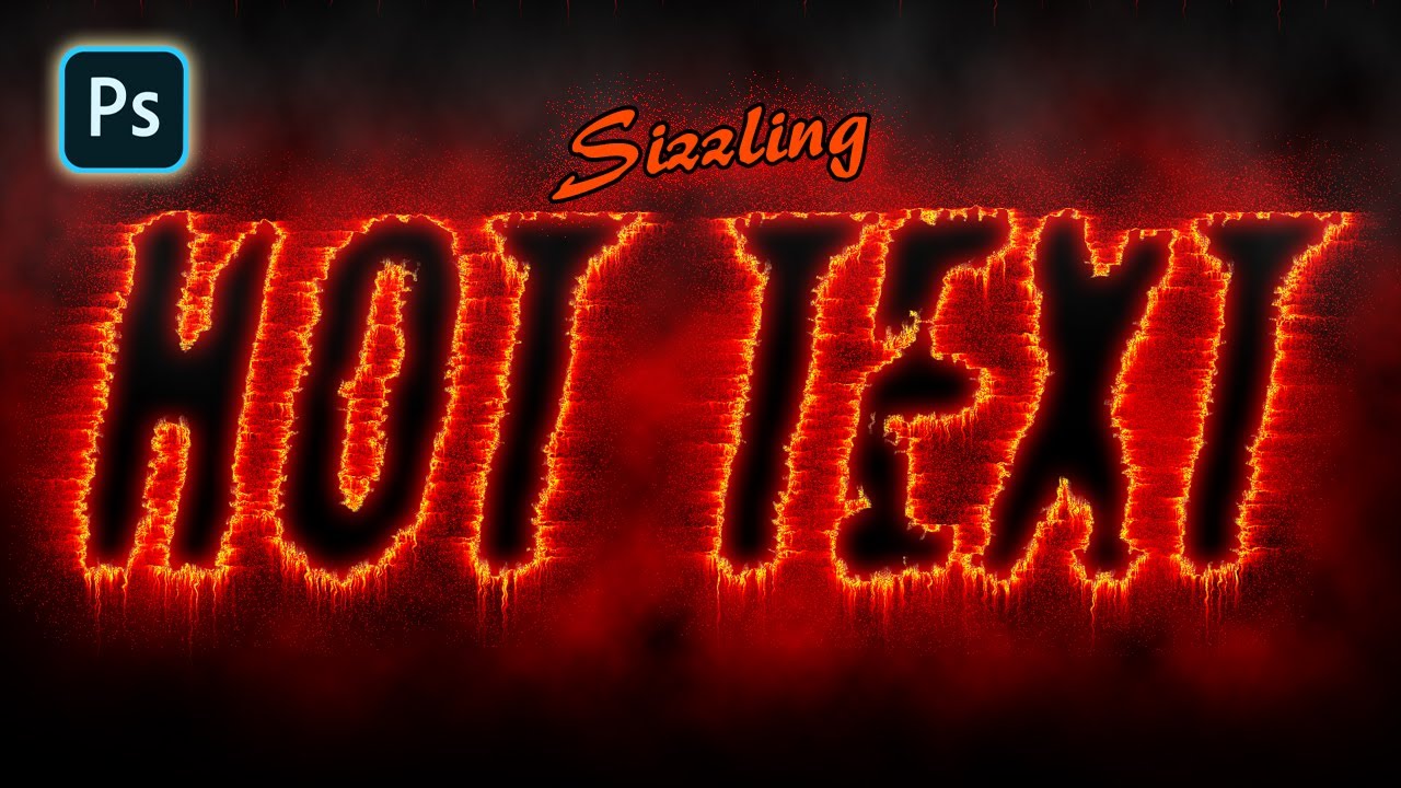 How to create HOT SIZZLING TEXT effect in photoshop | Urdu/Hindi - YouTube