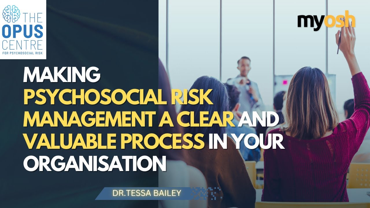 Making Psychosocial Risk Management a Clear and Valuable Process in ...