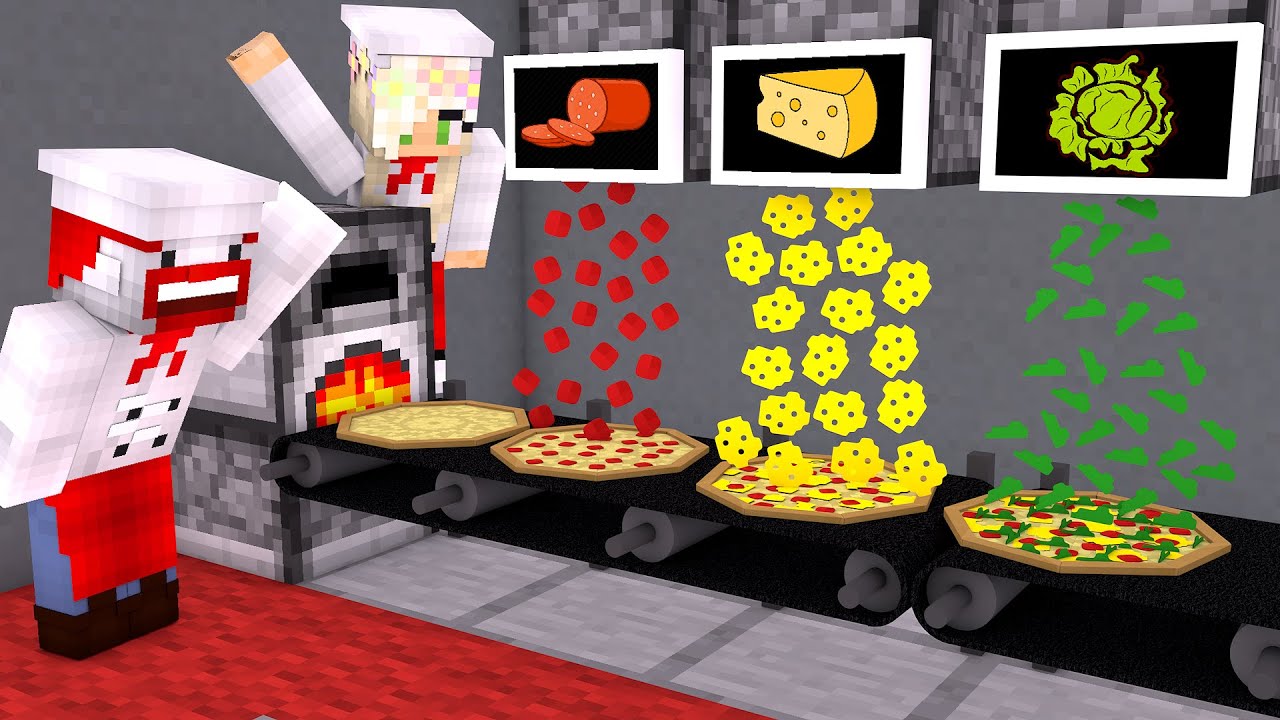 WIR BAUEN DIE AUTOMATISCHE PIZZA FABRIK! (Minecraft) - YouTube