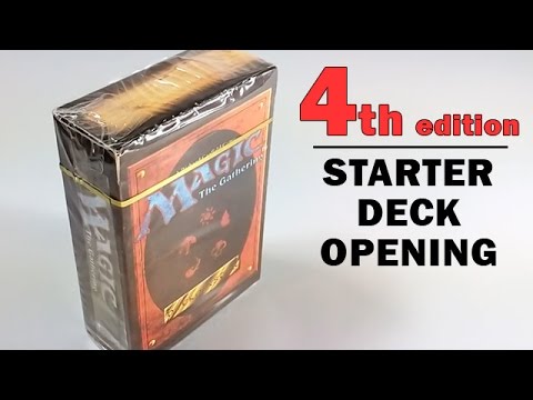 MTG 4th Edition Starter Deck Opening - YouTube
