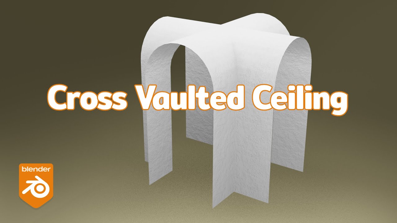 Create a cross vaulted ceiling model in Blender - YouTube