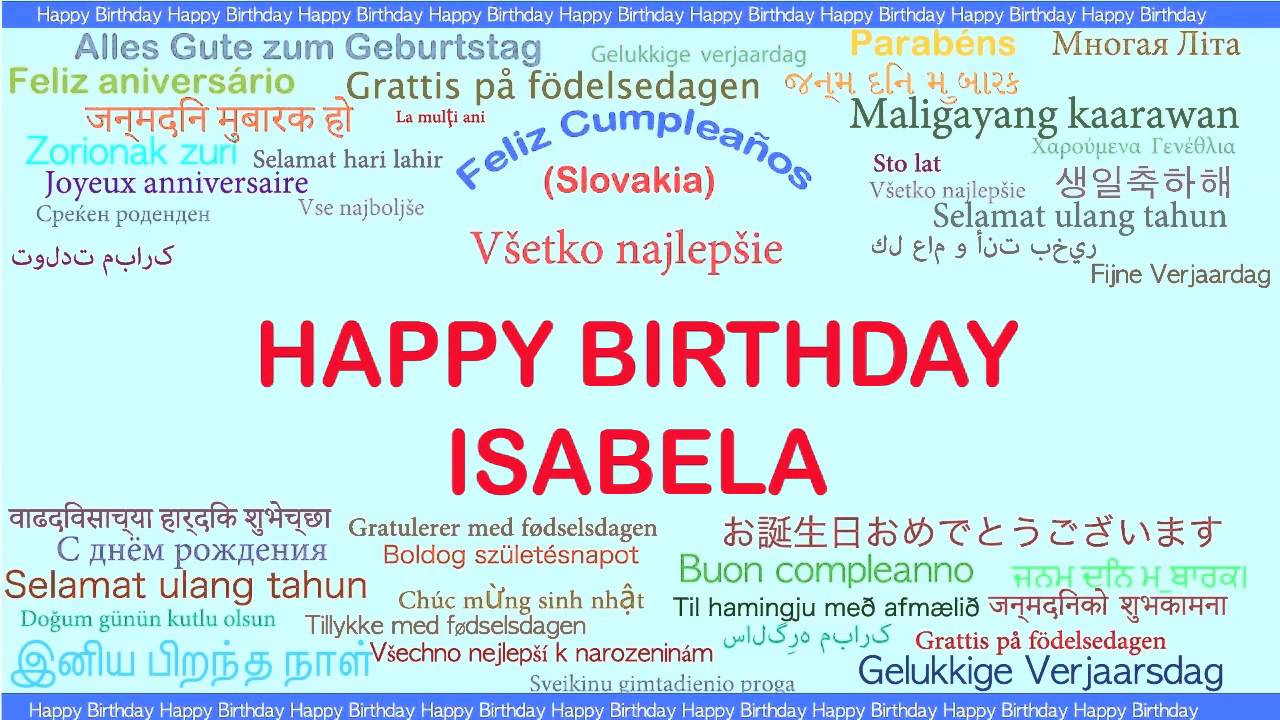 Isabela Languages Idiomas - Happy Birthday - YouTube