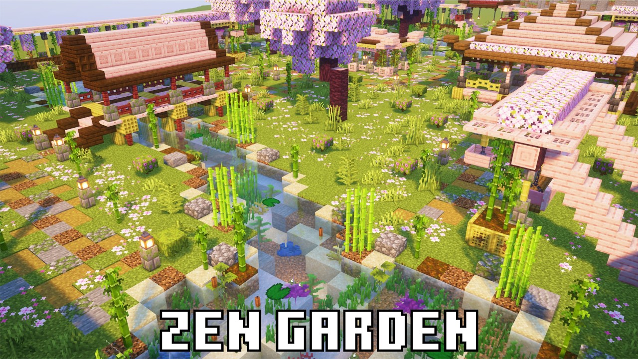 How to build Zen Garden - Minecraft Tutorial - YouTube