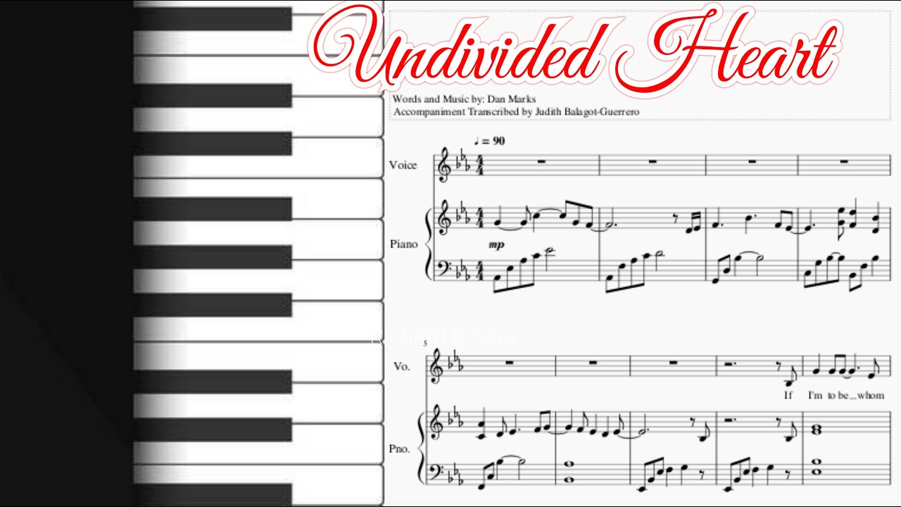 Undivided Heart Music Sheet || Piano Accompaniment transcribed by ...