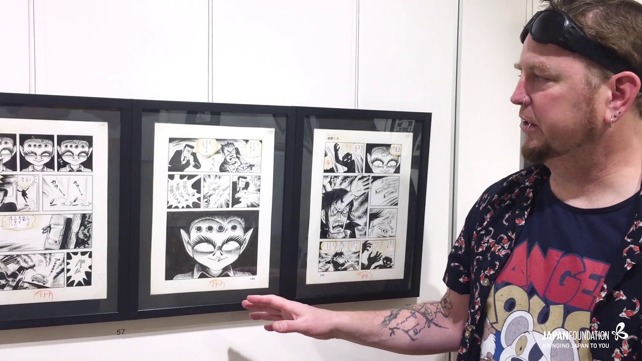 Zack Davisson at the RETRO HORROR Manga Exhibition, JPF Sydney - YouTube