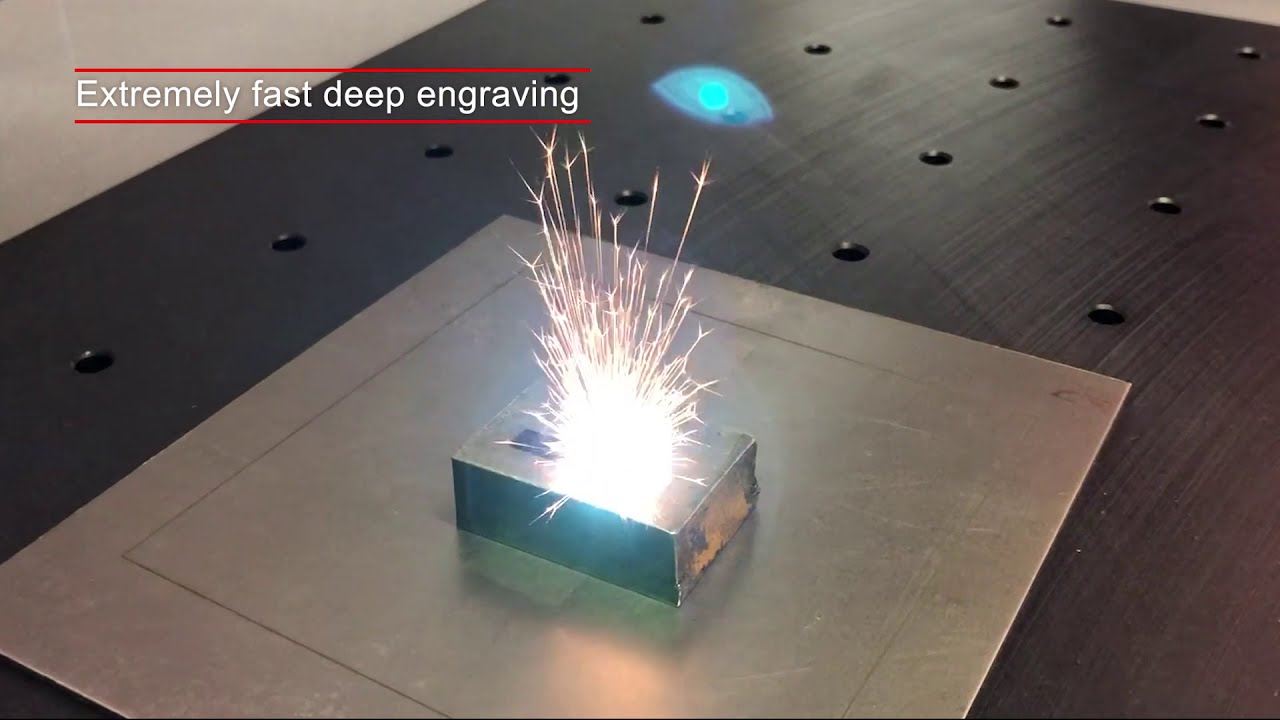 Beamer Fiber Laser Show Deep Engraving! - YouTube