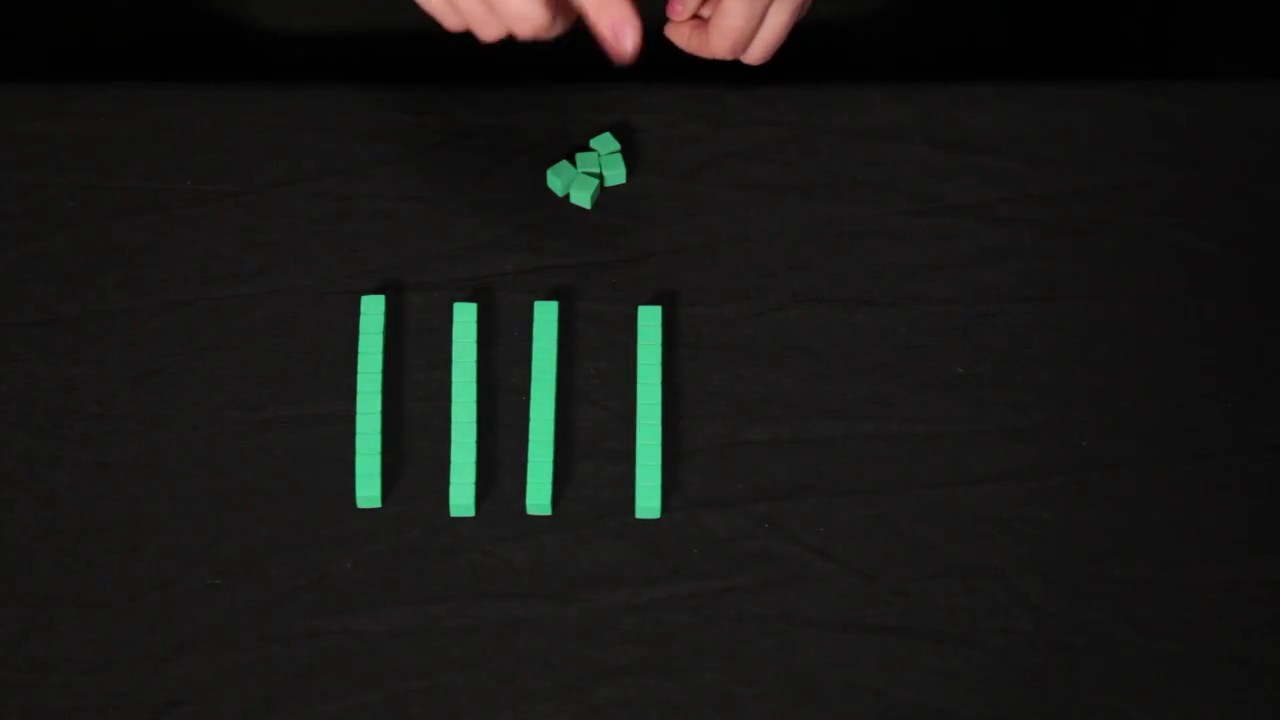 Representing 45 with Base-10 Blocks - YouTube