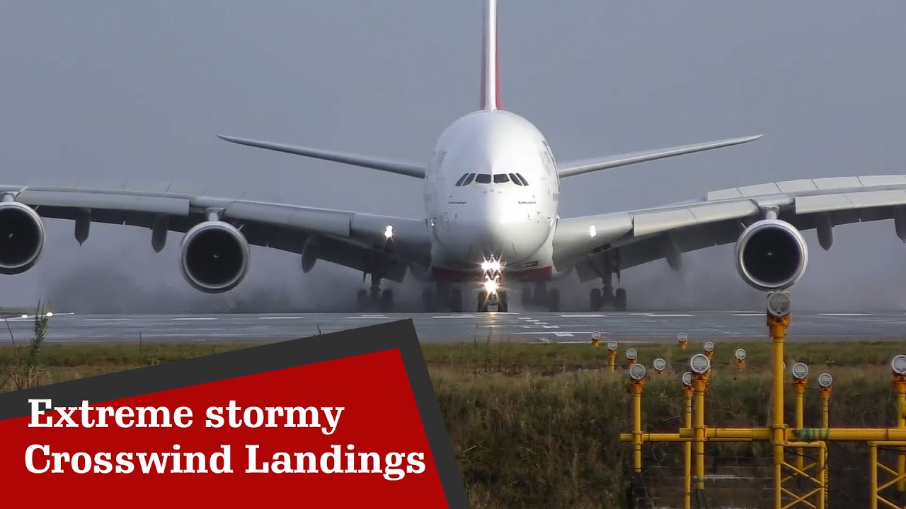 Crosswind Landing During Storm and Rain - YouTube