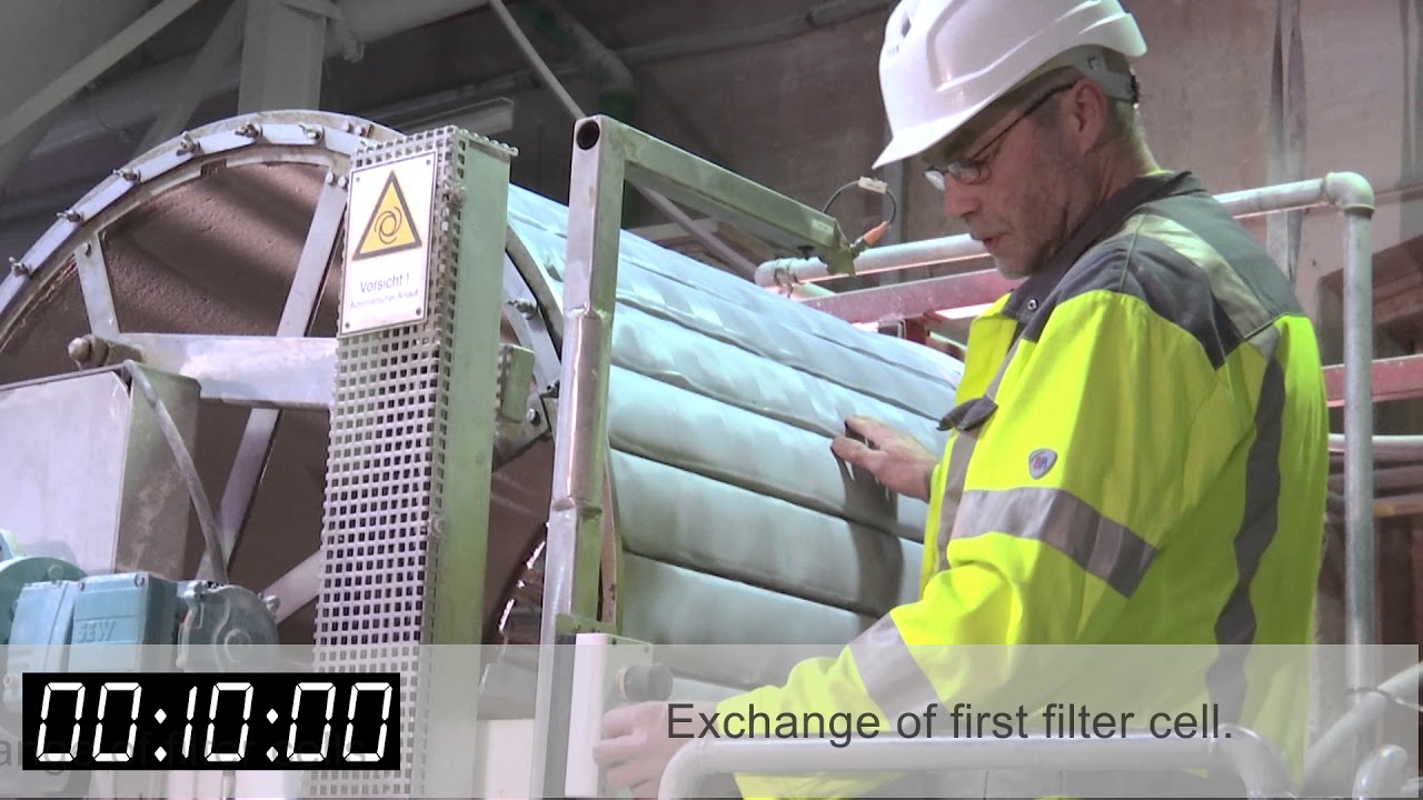 Non stop production with BOKELA drum filters - YouTube