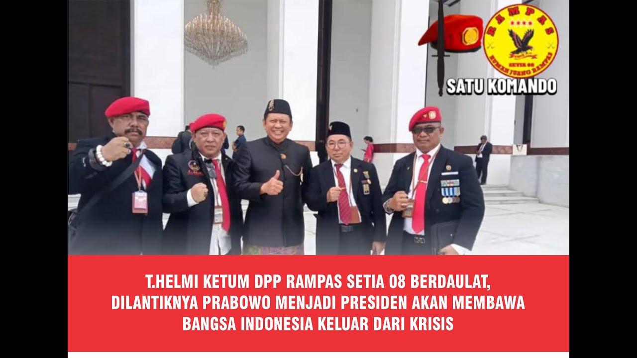 T Helmi Ketum DPP Rampas Setia 08 Berdaulat Dilantiknya Prabowo Menjadi ...