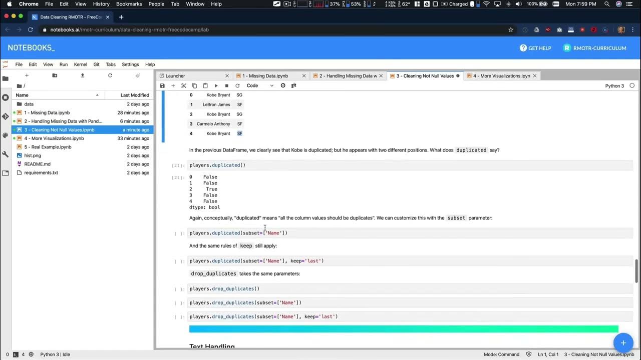 Data Analysis with Python Full Course for Beginners Numpy, Pandas, Matplotlib, Seaborn 001 - YouTube
