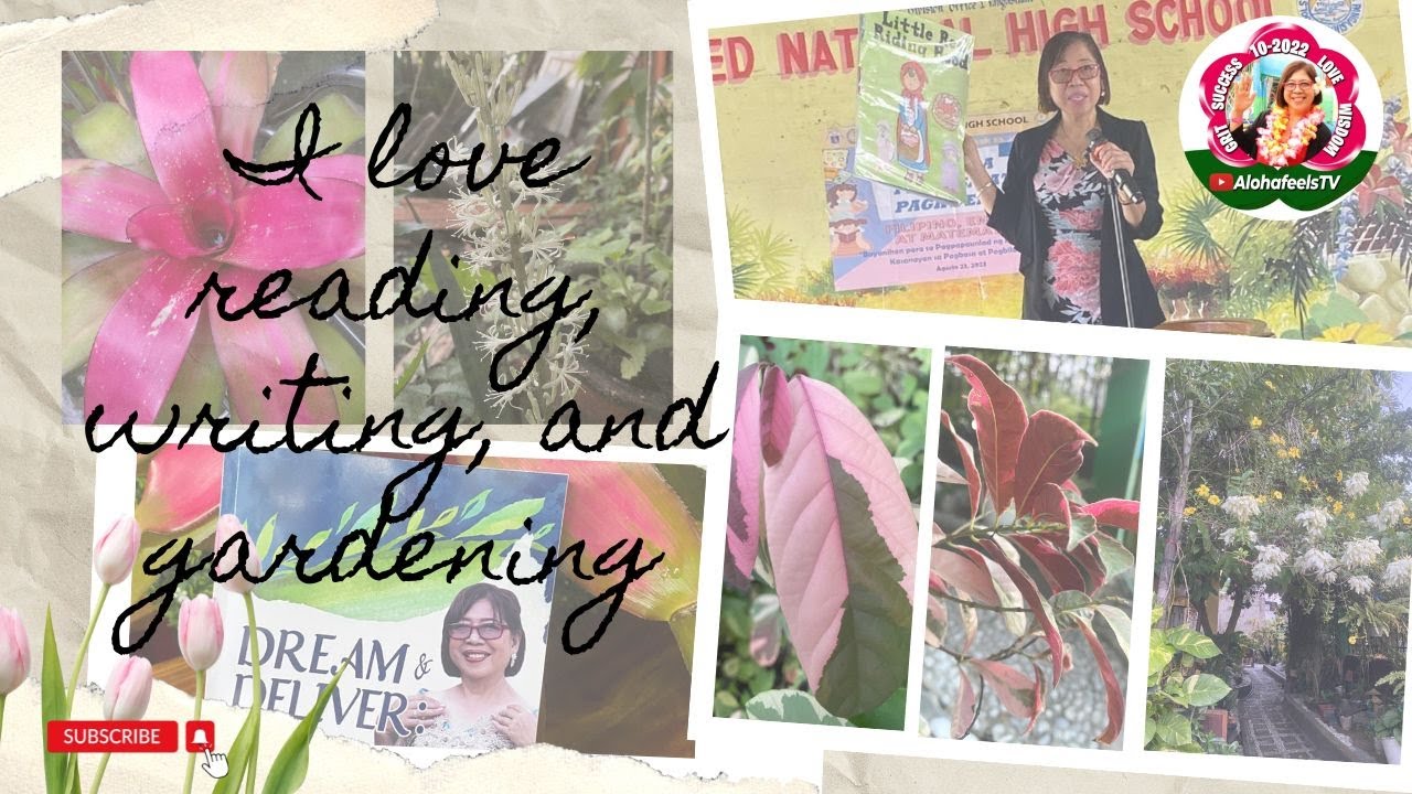 I love reading, writing, and gardening! - YouTube