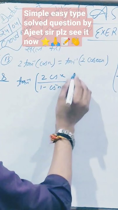 my new video class xii math, simple easy type solved question by Ajeet sir plz see it now 👋⭐ ️👍💯 ...
