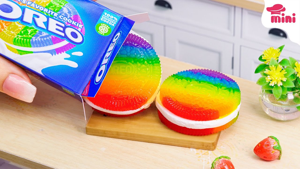 BEST OF Rainbow Oreo Cake Dessert | 1000+ Satisfying Miniature Rainbow ...