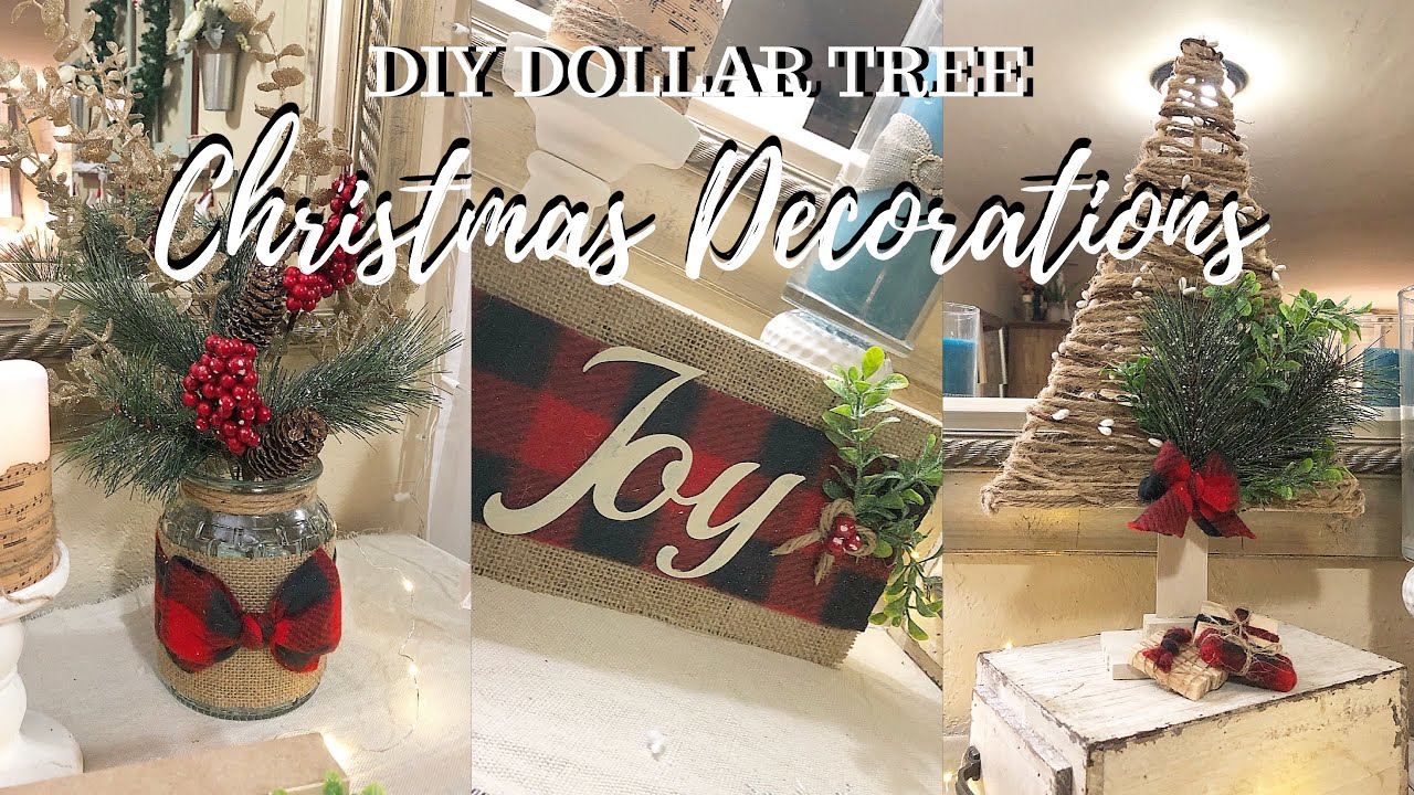 DIY DOLLAR TREE TRADITIONAL CHRISTMAS DECORATIONS - YouTube