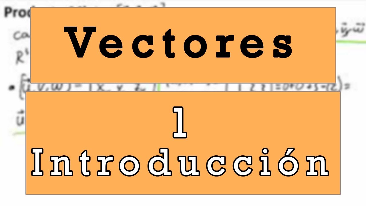 Introducción a Vectores - YouTube