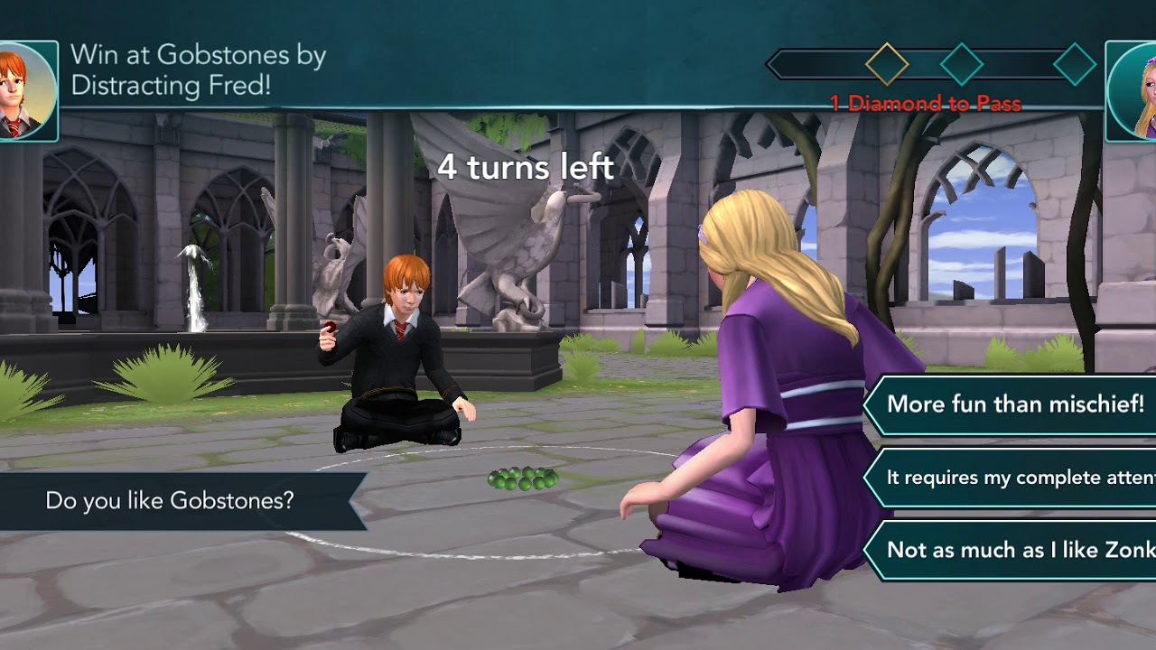 PLAY GOBSTONES WITH FRED WISLEY HARRY POTTER HOGWART MYSTERY - YouTube