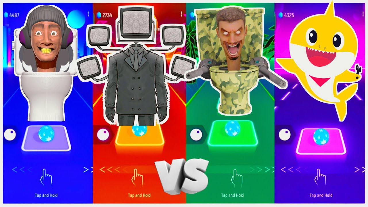 Skibidi Toilet 🆚 TV Man 🆚 Camo Skibidi Toilet 🆚Baby Shark (Skibidi ...