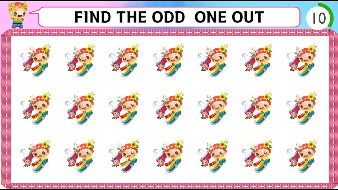 間違い探し Find the Odd One Out 10 ハッピーニンジェルズ Happy Ningels - YouTube