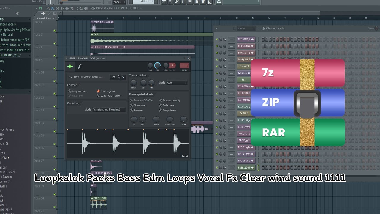 ចែក Loopkalok Packs Bass Edm Loops Vocal Fx Clear wind sound 1111 [ DJ SO PORG - YouTube