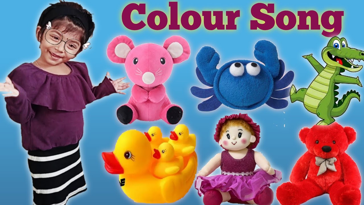 Colour song for kids.Nursery rhymes for kids.Phonics song with ping ...