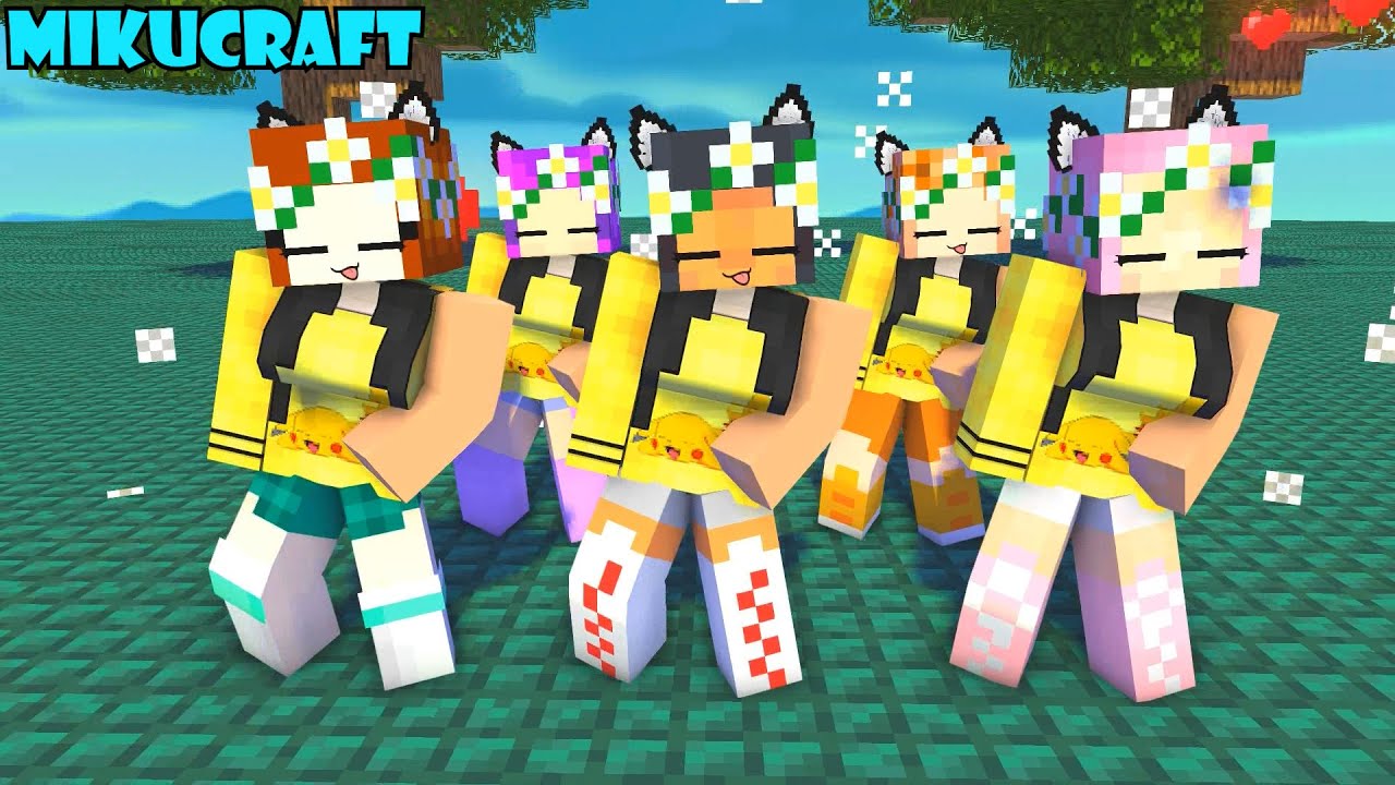 simple dimple pikachu aphmau, kc, kim, zoey and mia - minecraft ...