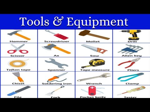 50 Tools and Equipment Vocabulary - YouTube