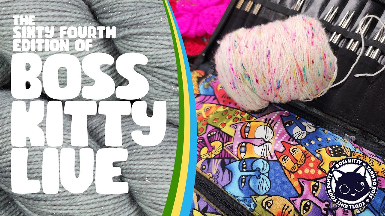 Boss Kitty LIVE 64 | #MakealongMonday: Spite Knitting a Sleeve - YouTube