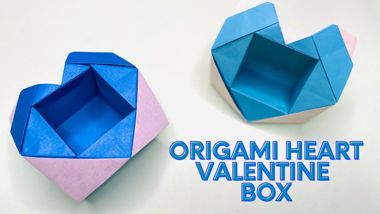 Origami Heart Valentine Box - YouTube