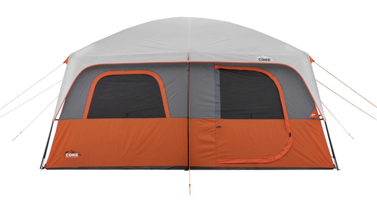 Core Equipment 10 Person Straight Wall Cabin Tent - YouTube