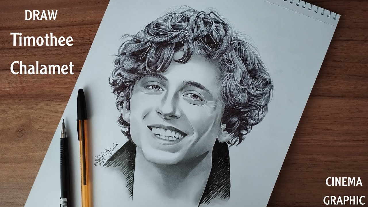 Draw Timothee Chalamet Portrait - YouTube