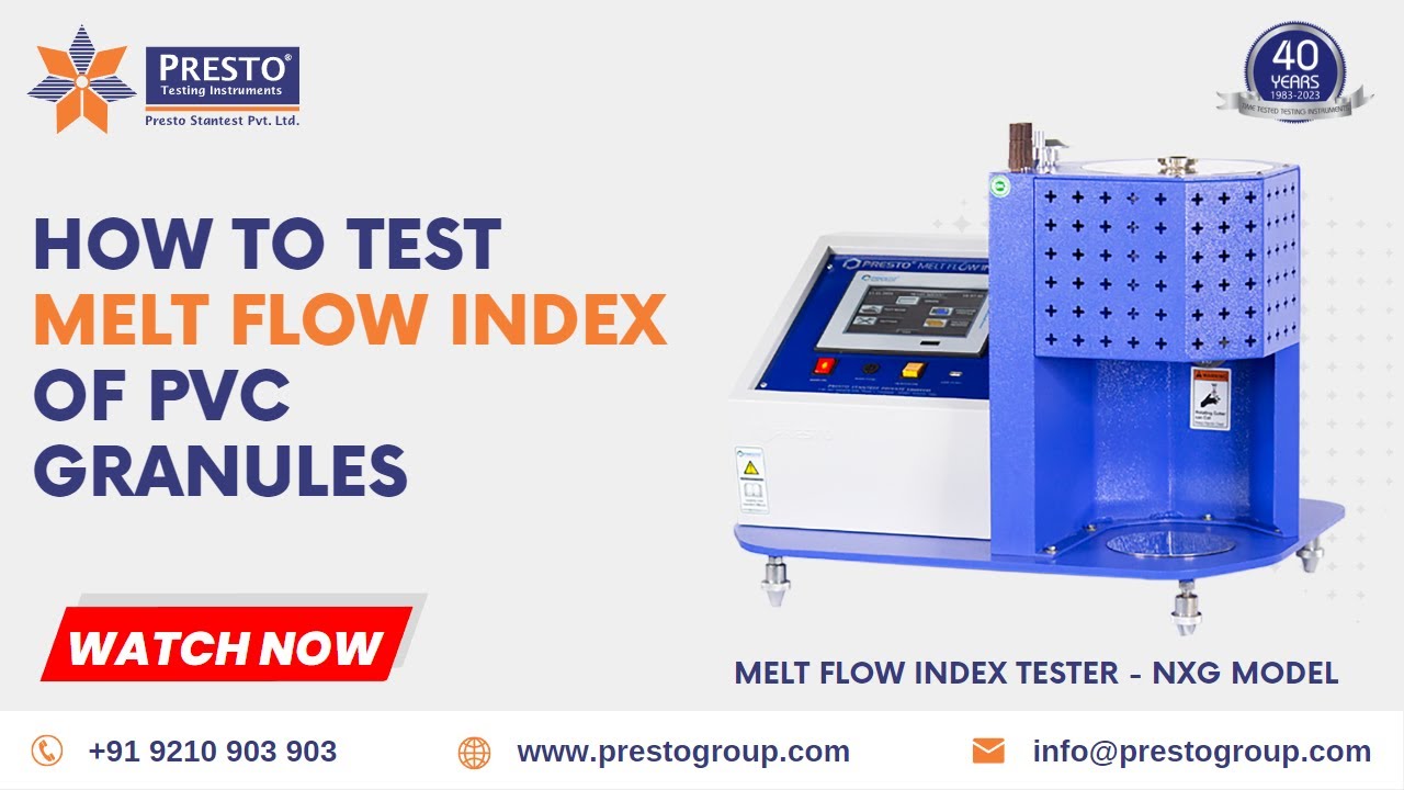 How to Test Melt Flow Index of PVC Granules | Presto Group - YouTube