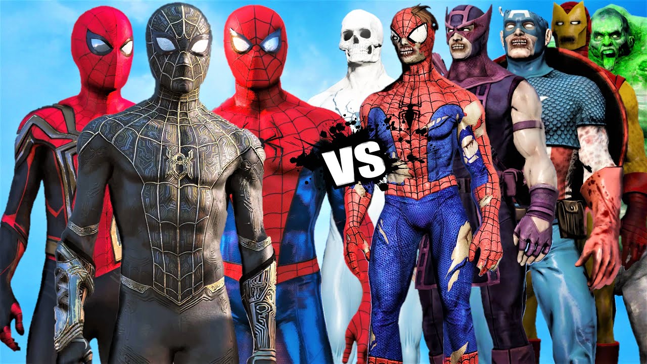 The AVENGERS ZOMBIE Vs TEAM SPIDER-MAN (No Way home) - Epic Battle ...
