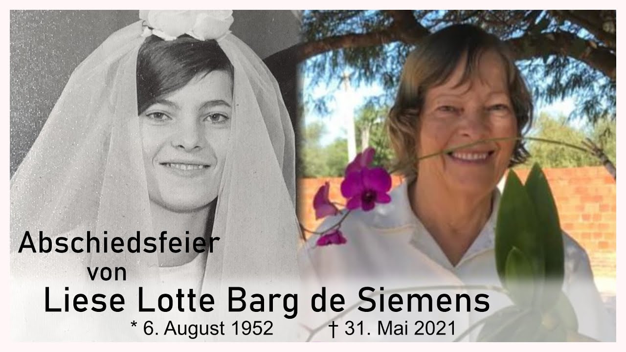 Abschiedsfeier von Liese Lotte Barg de Siemens - YouTube