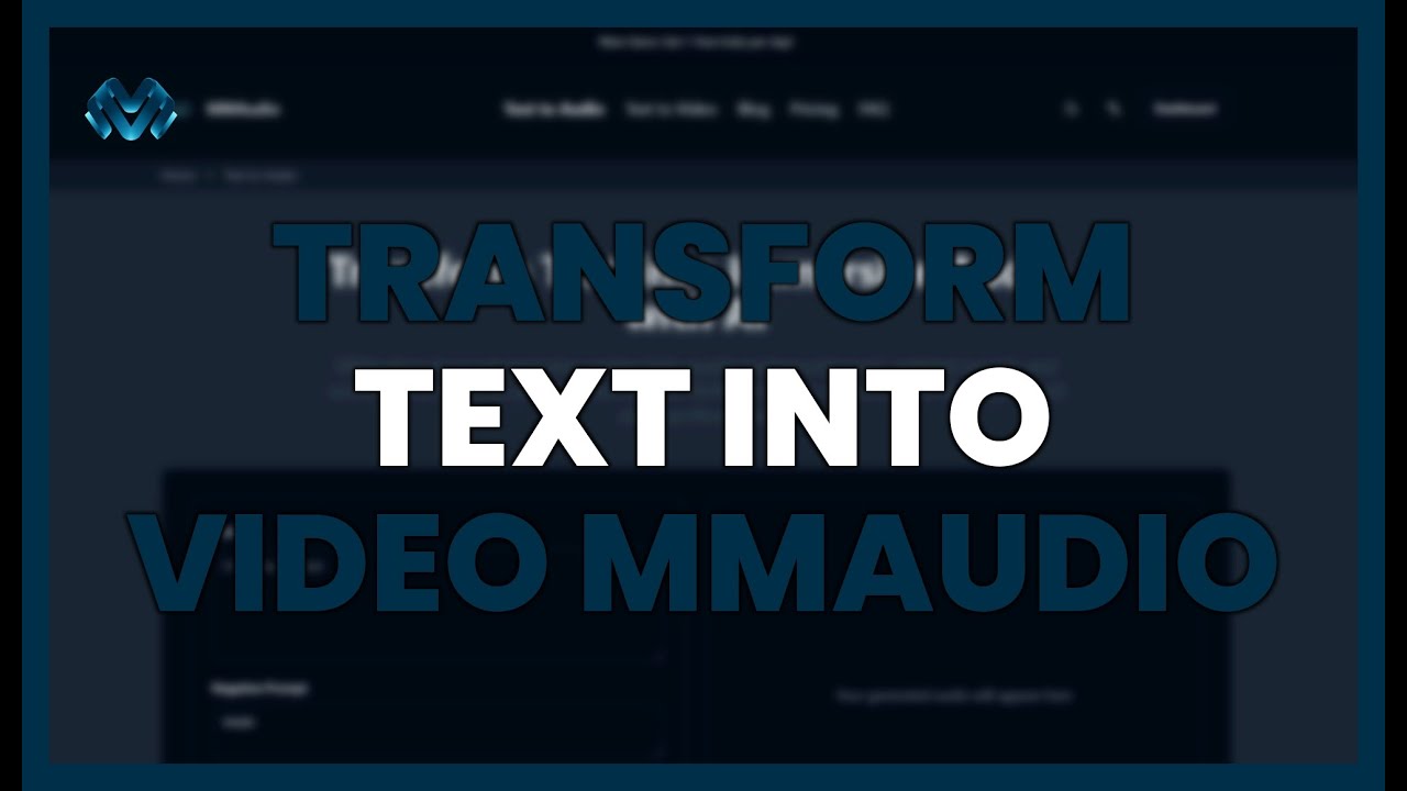 Transform TEXT into VIDEO with MMAUDIO: Create PROFESSIONAL VIDEOS from ...
