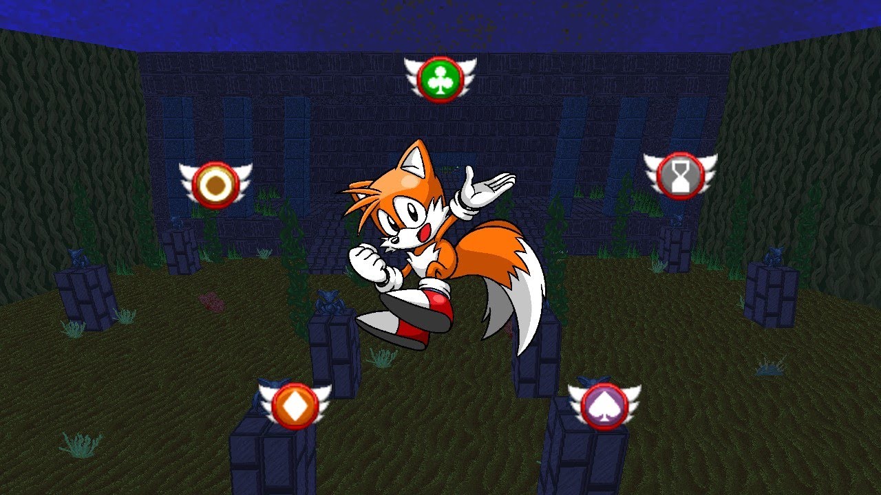 SRB2 100% Routing ~ Azure Temple Zone - Spade, Diamond, Club, Ring, and ...