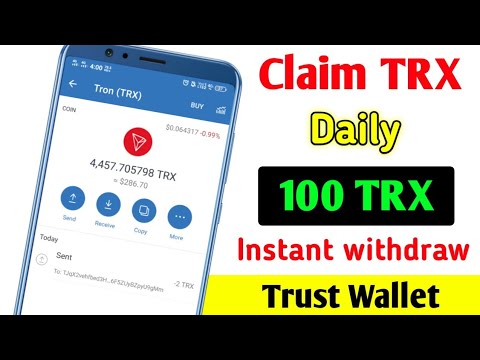 Claim free 100 TRX Instant withdraw trust wallet. New airdrop TRX | # ...