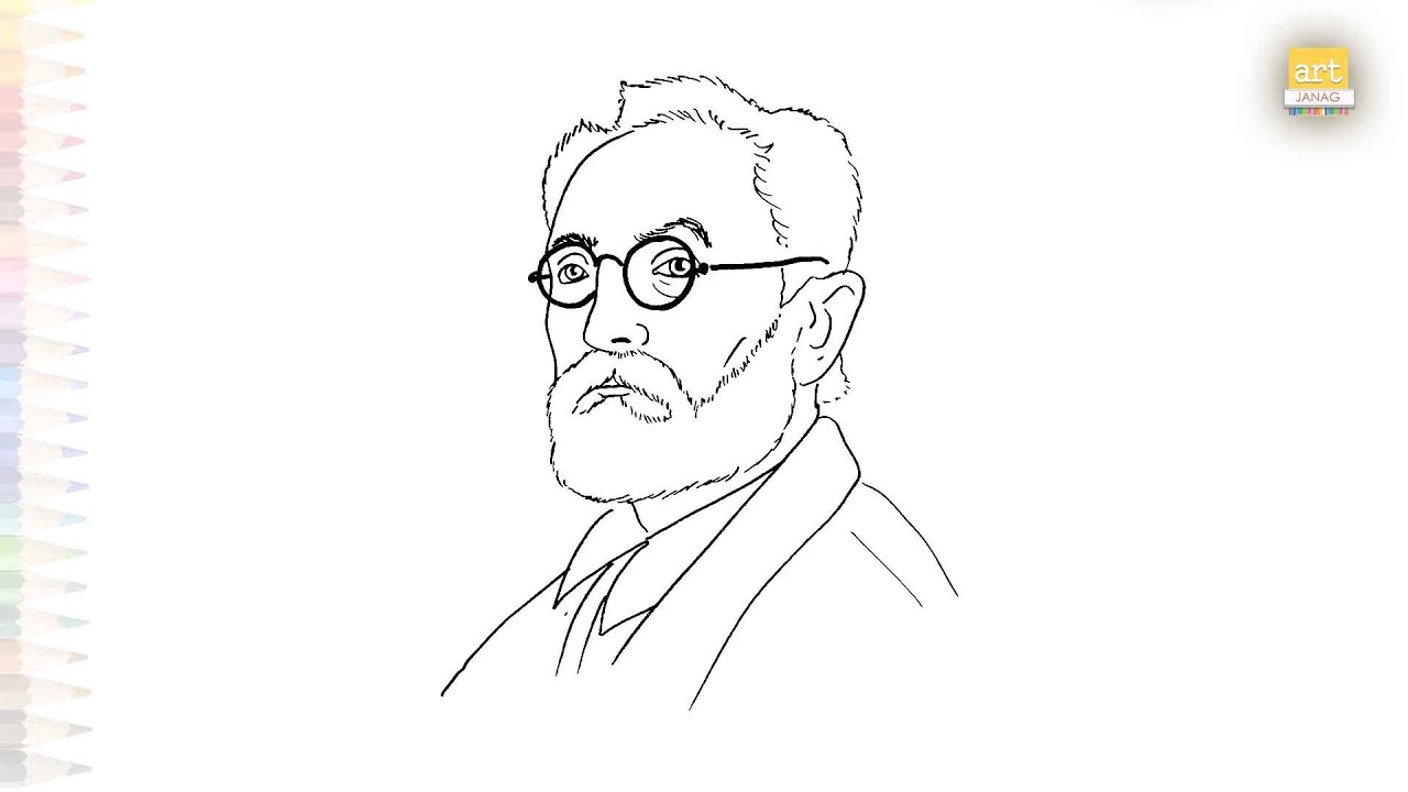 Miguel de Unamuno drawing easy |Art tutorial| How to draw Miguel de ...